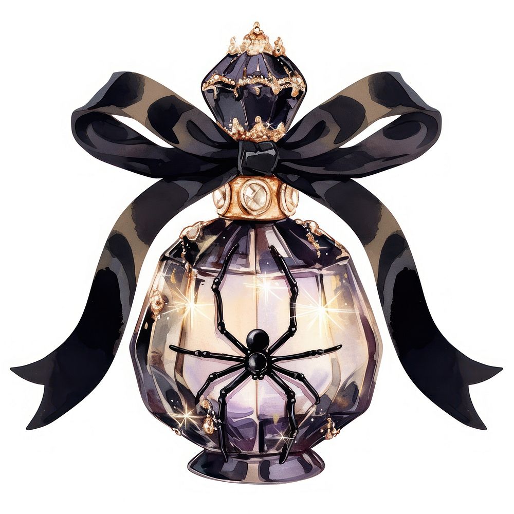 Black coquette spider perfume halloween | Free Photo Illustration ...