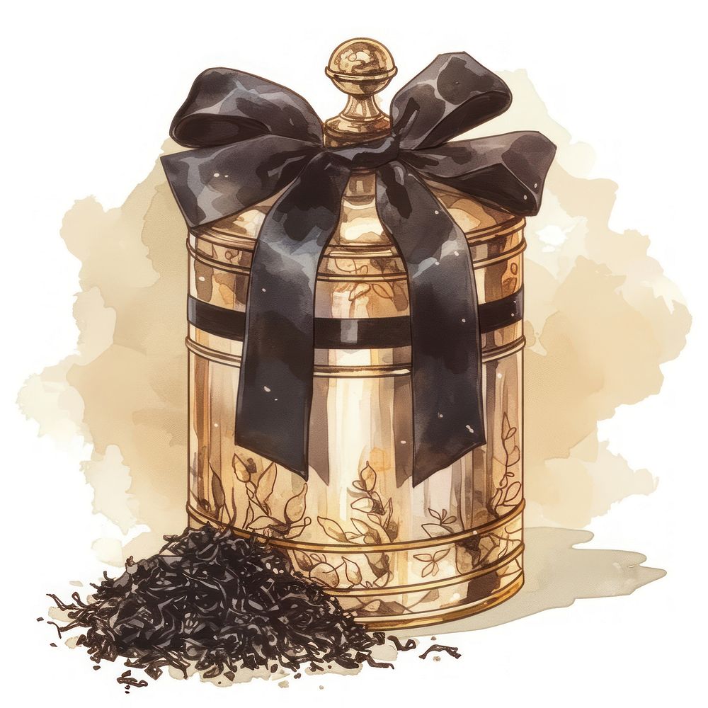 Black coquette tea can ribbon | Free Photo Illustration - rawpixel