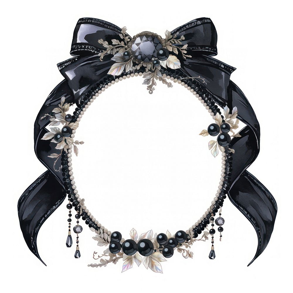 Coquette vintage frame adorned black | Free Photo Illustration - rawpixel