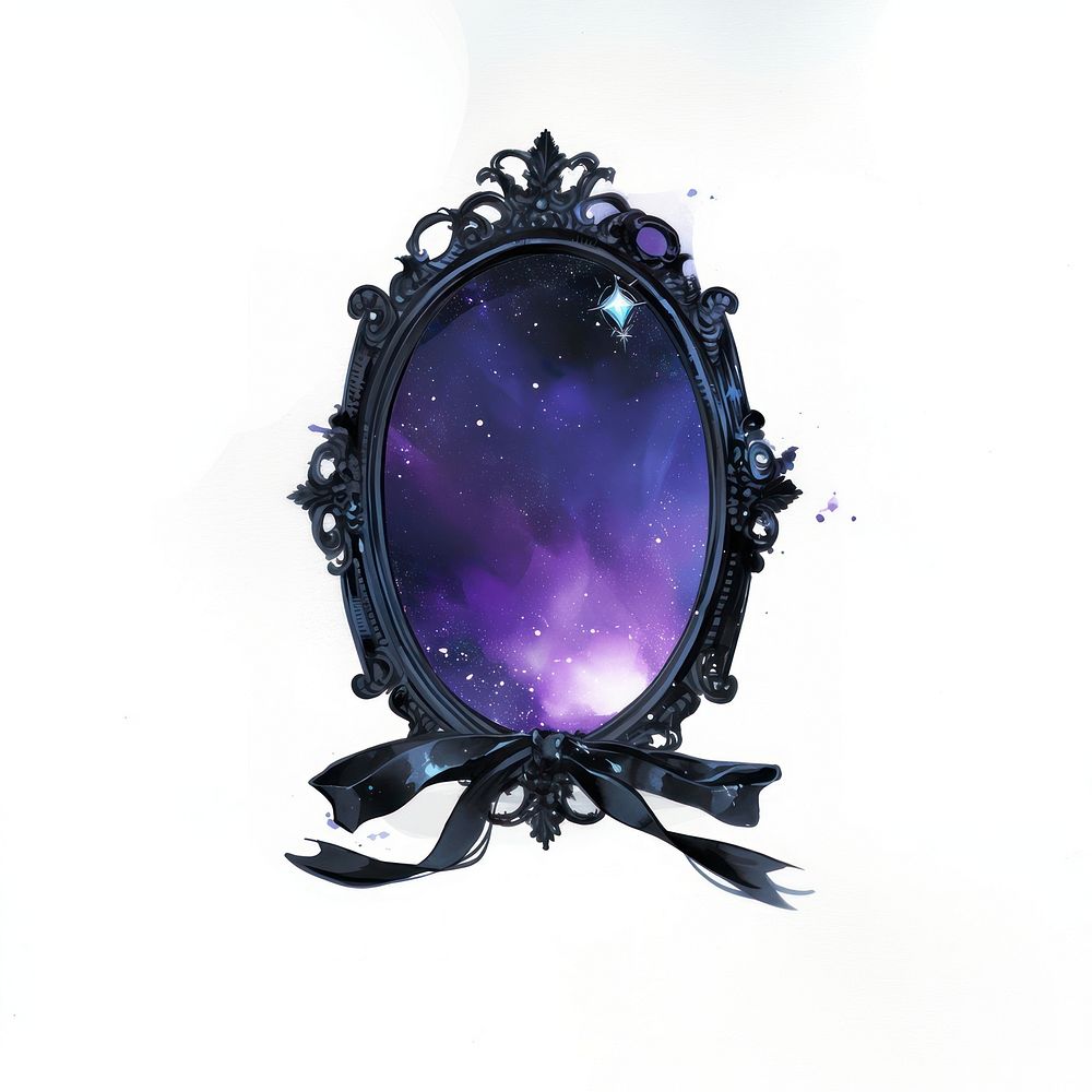 Oval mirror galaxy art accessories. | Free Photo Illustration - rawpixel