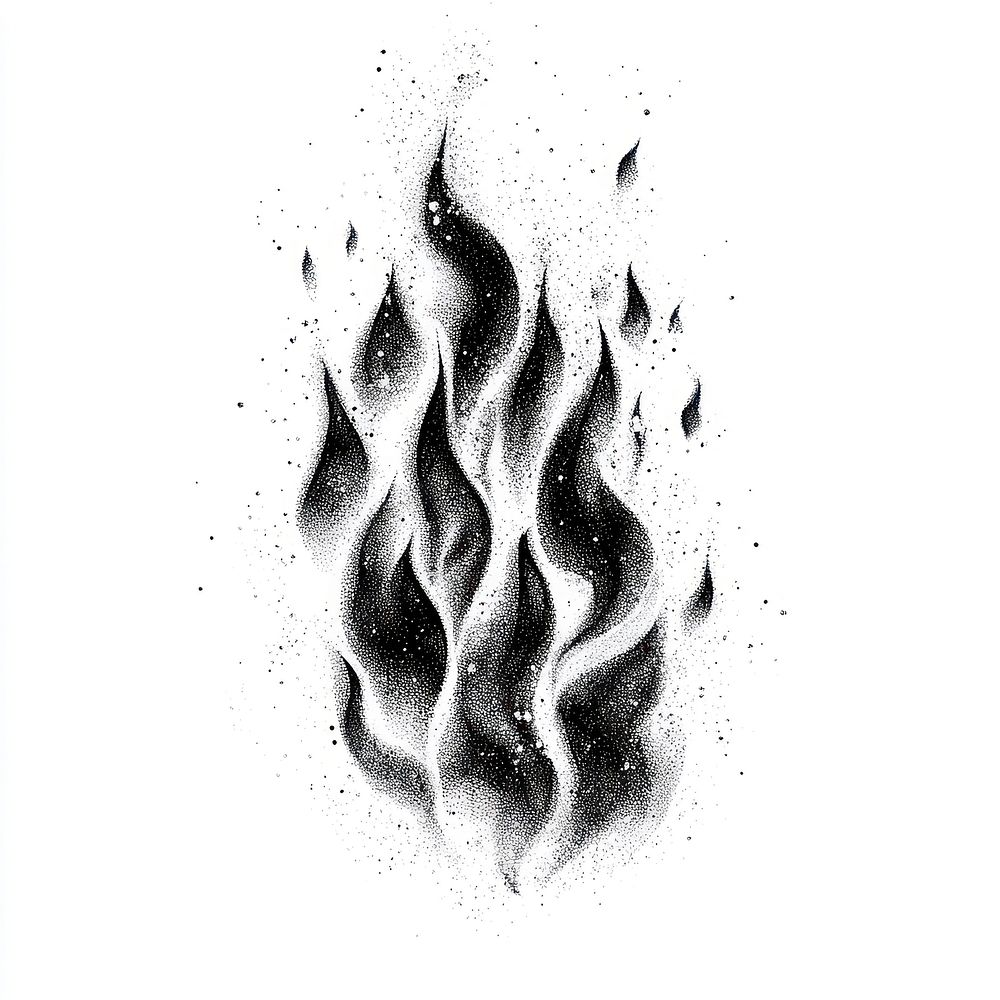 Fire flame retro photocopy stipple | Free Photo Illustration - rawpixel