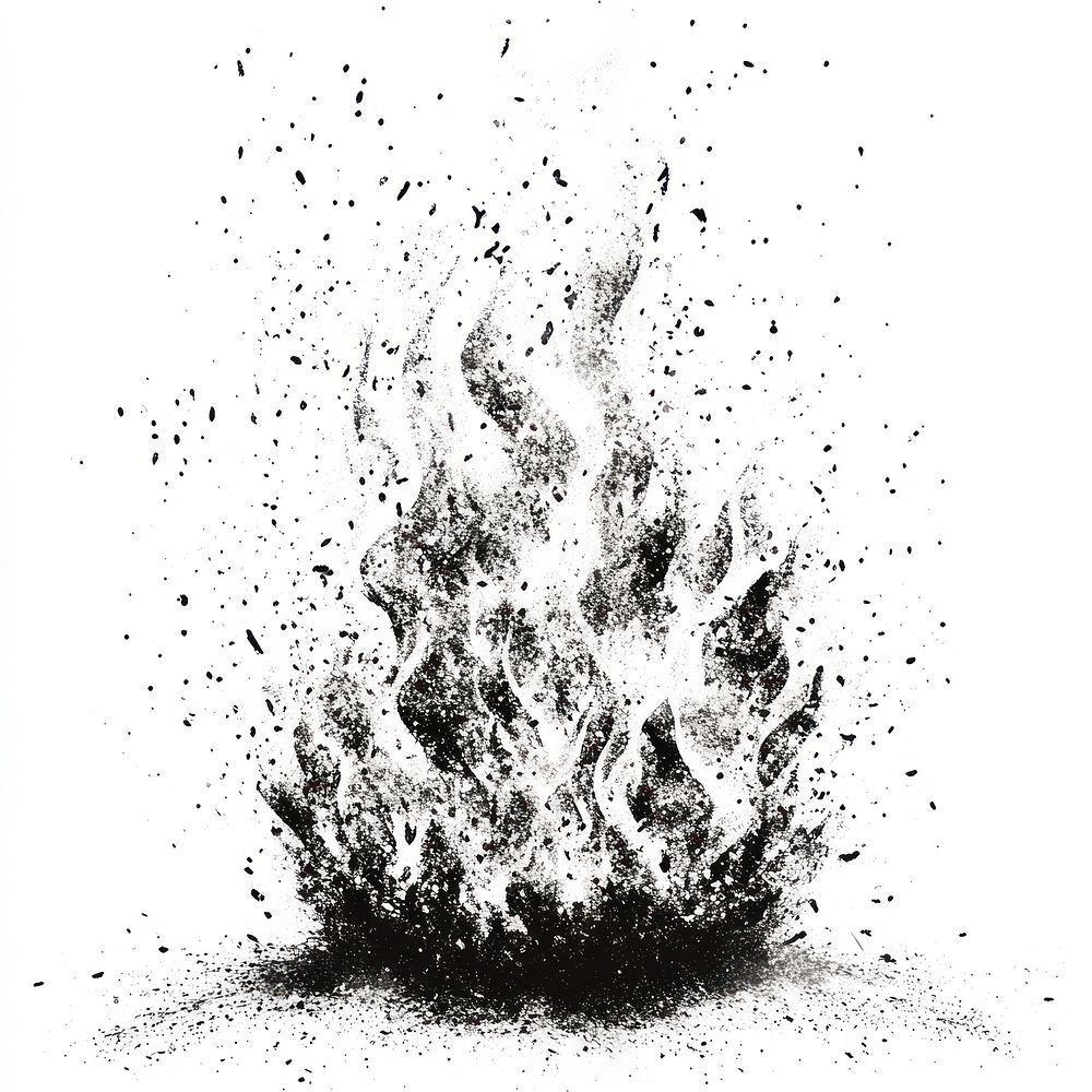 Fire flame retro photocopy stipple | Free Photo Illustration - rawpixel