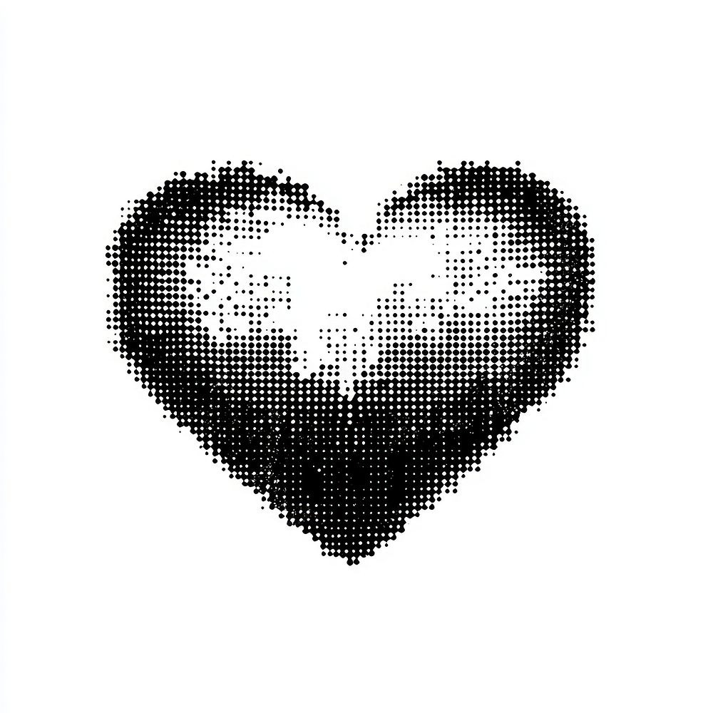 Heart retro photocopy stipple effect | Free Photo Illustration - rawpixel
