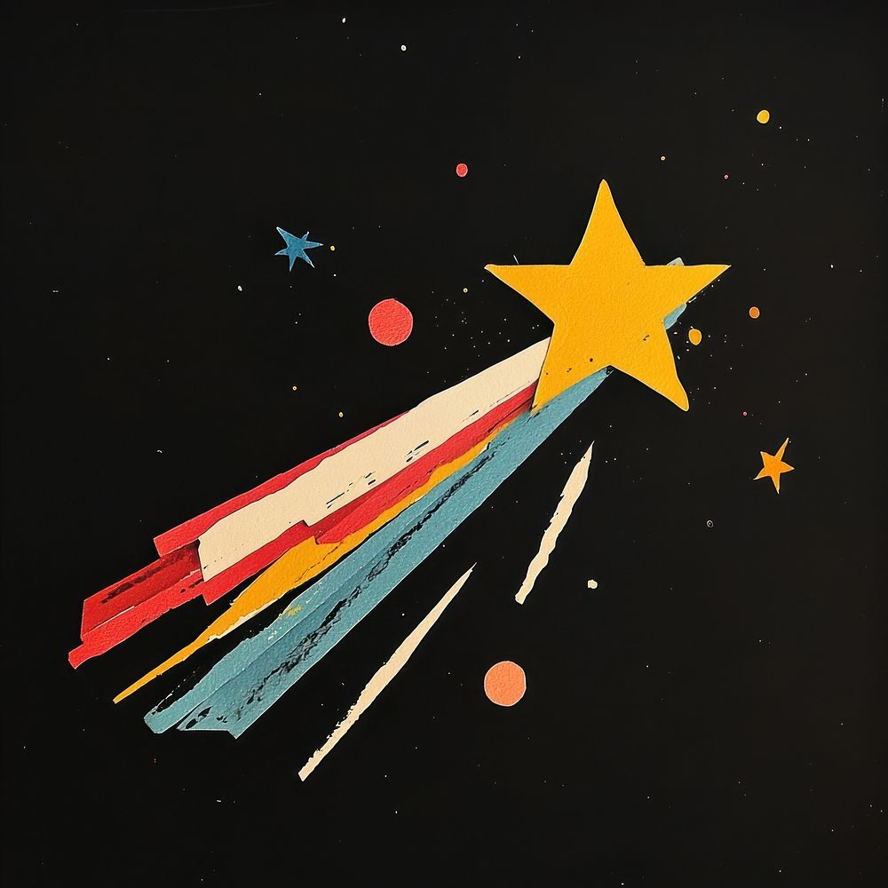 Shooting star illustration abstract shooting. | Free Photo Illustration ...