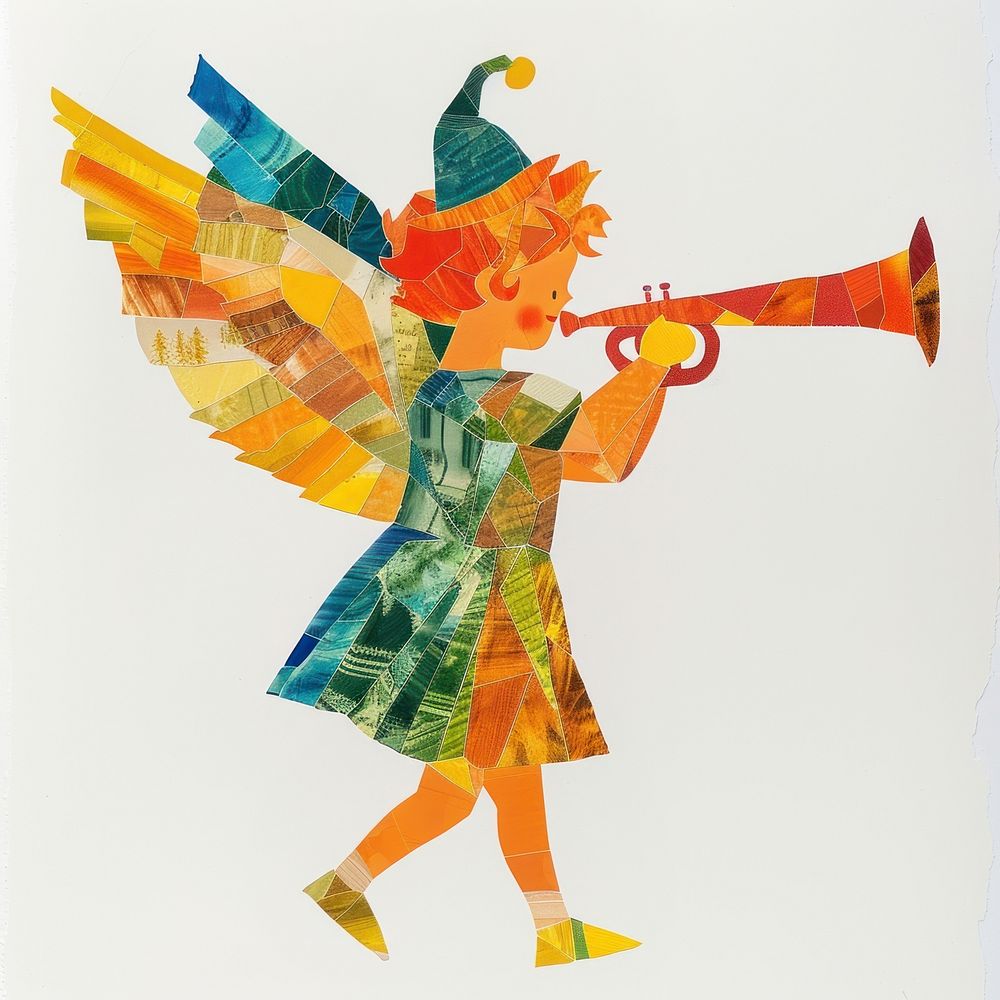 Angel trumpet collage art illustration. | Free Photo Illustration ...