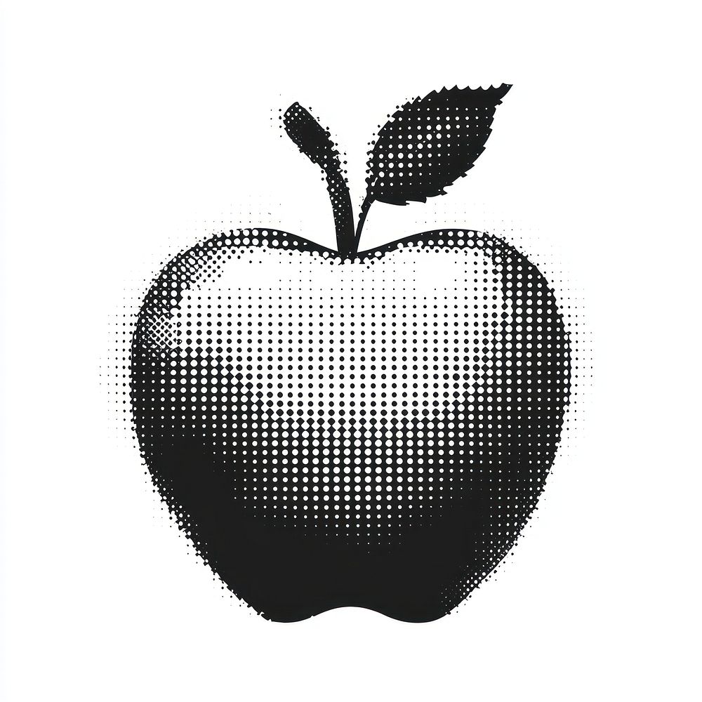 Apple icon halftone effect fruit. | Free Photo Illustration - rawpixel