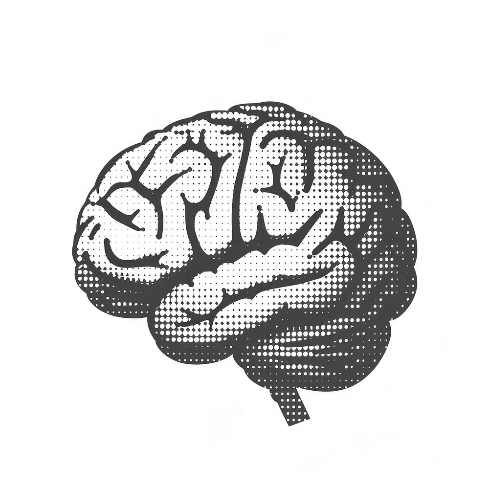 Brain icon art drawing brain. | Free Photo Illustration - rawpixel