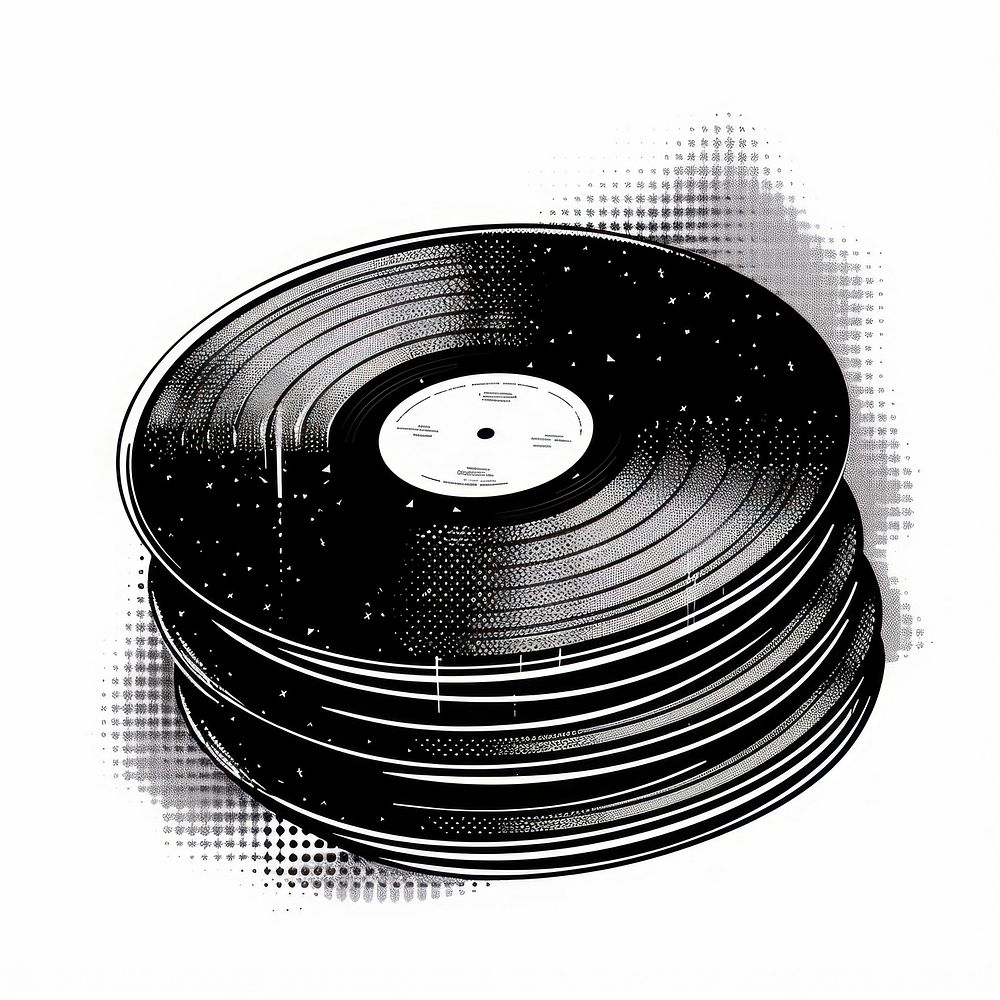 Stack vintage vinyl records black | Free Photo Illustration - rawpixel