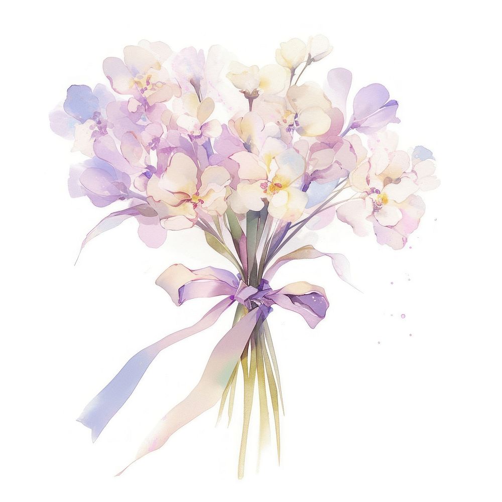 Pastel coquette flowers art illustration | Free Photo Illustration ...