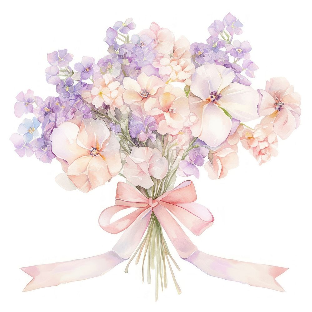 Pastel coquette flowers art illustration | Free Photo Illustration - rawpixel