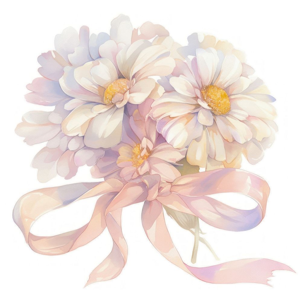 Pastel coquette flowers art illustration | Free Photo Illustration ...