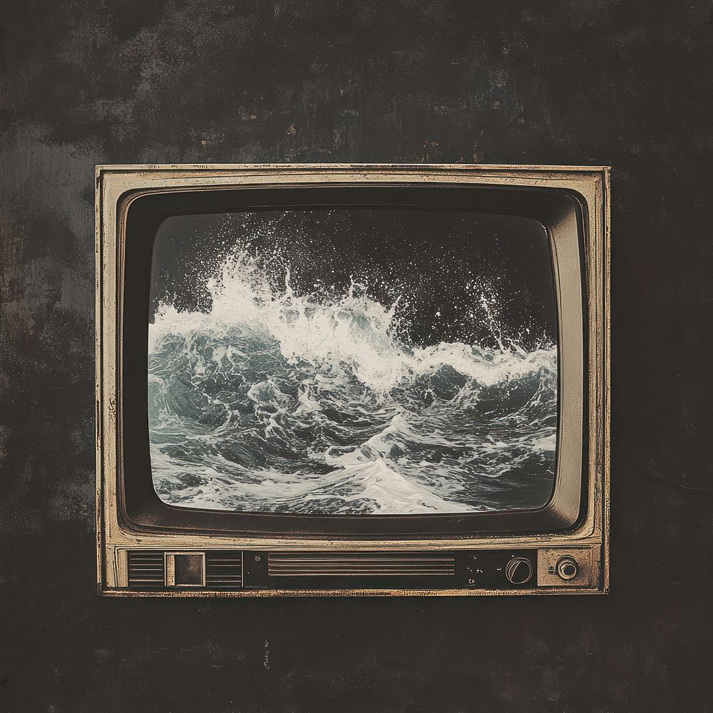 vintage TV set showing static | Free Photo Illustration - rawpixel