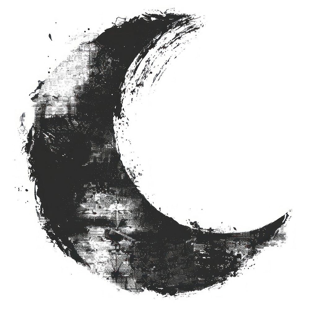 A moon night black white. | Free Photo Illustration - rawpixel