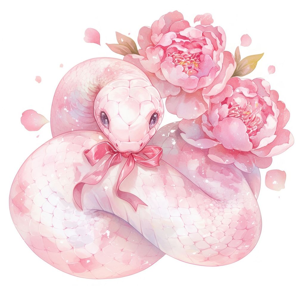 Coquette snake art illustration flowers. | Free Photo Illustration ...