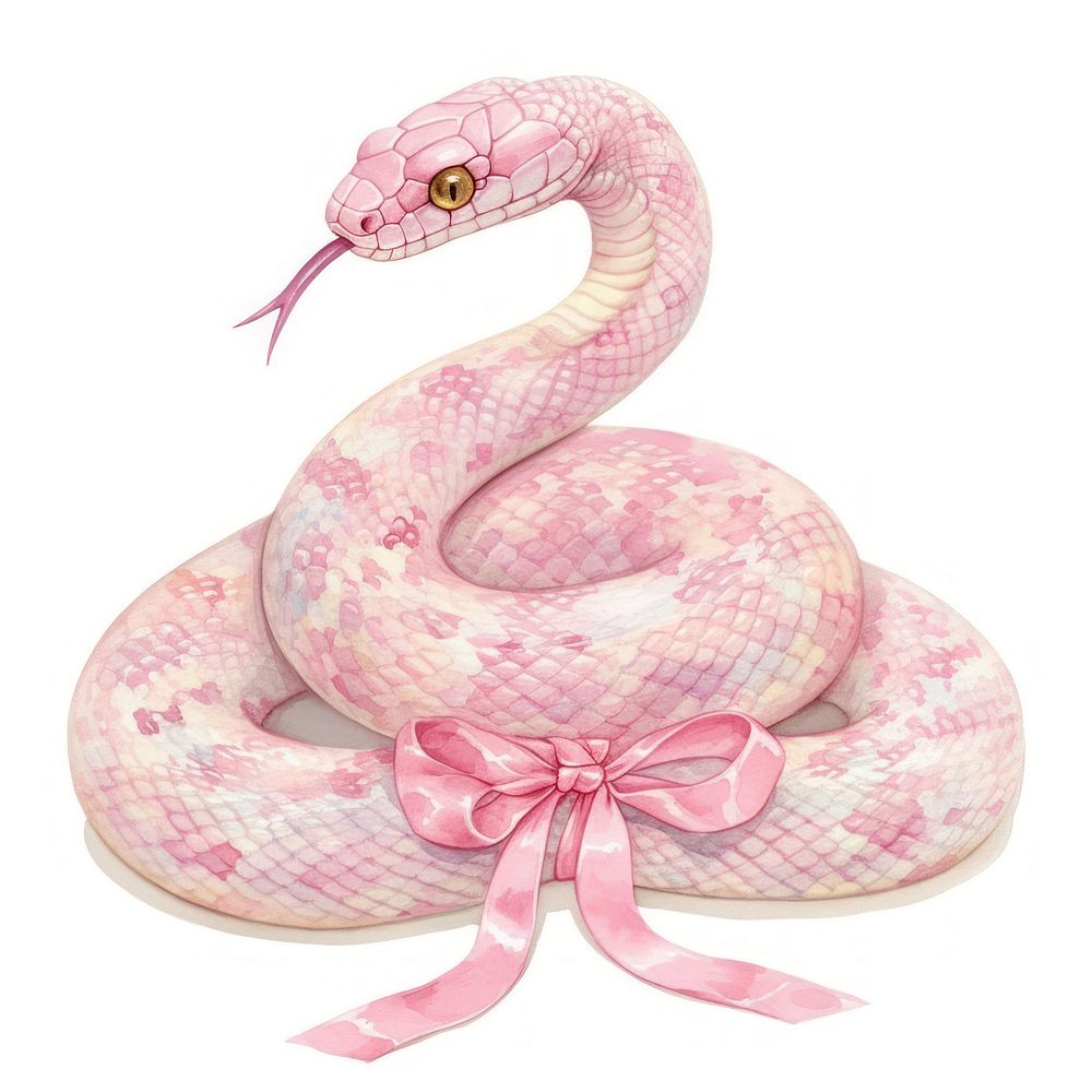 Coquette snake illustration reptile ribbon. | Free Photo Illustration ...