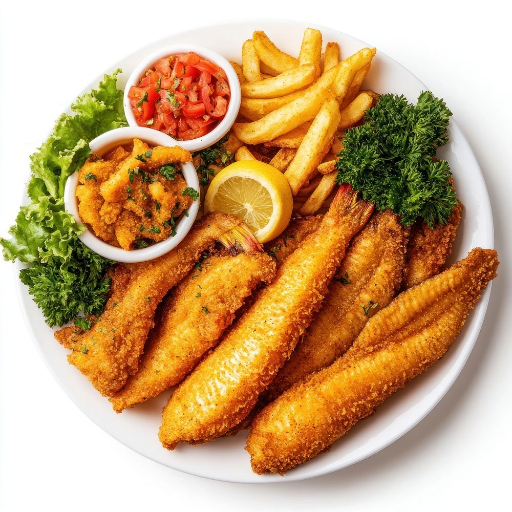 Cajun Catfish Platter platter plate | Free Photo - rawpixel