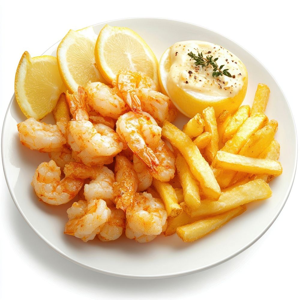 Scampi and Chips seafood platter | Free Photo - rawpixel