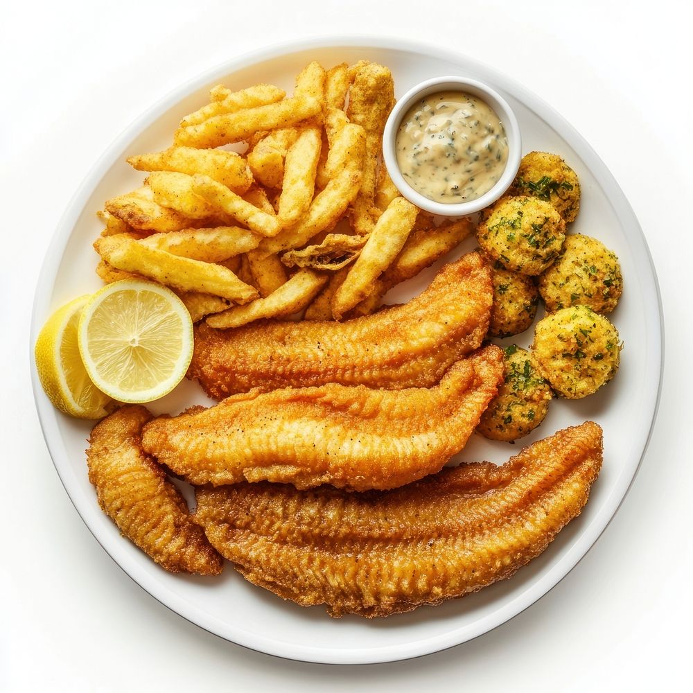 Southern Catfish Platter platter plate | Free Photo - rawpixel
