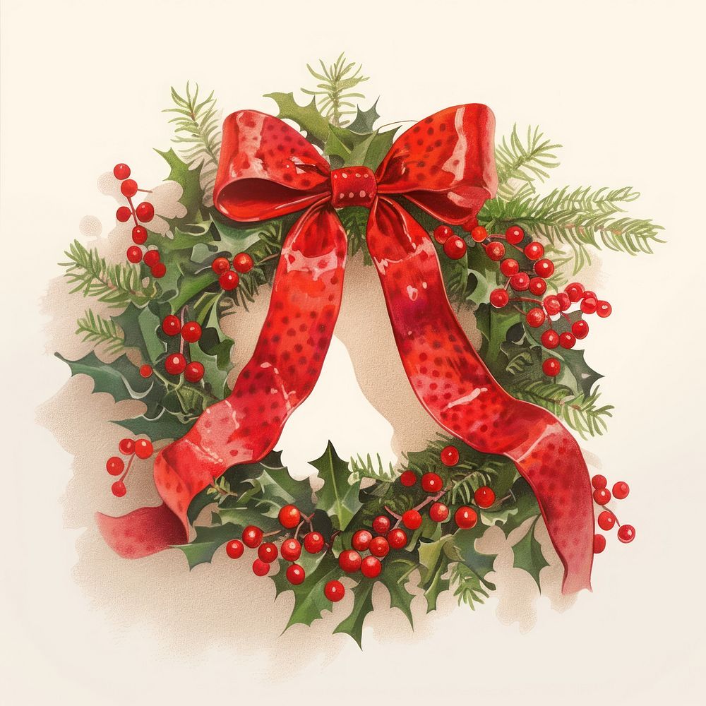 Christmas wreath smoke pipe. | Free Photo Illustration - rawpixel