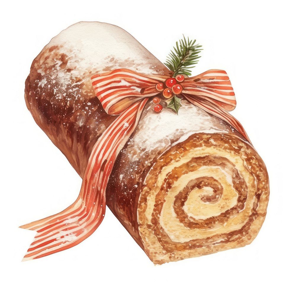 Yule log cake animal bread | Free Photo Illustration - rawpixel