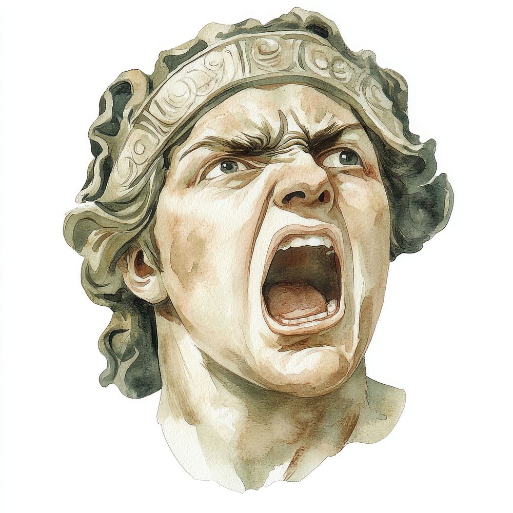 An ancient Greek angry goddess | Free Photo Illustration - rawpixel