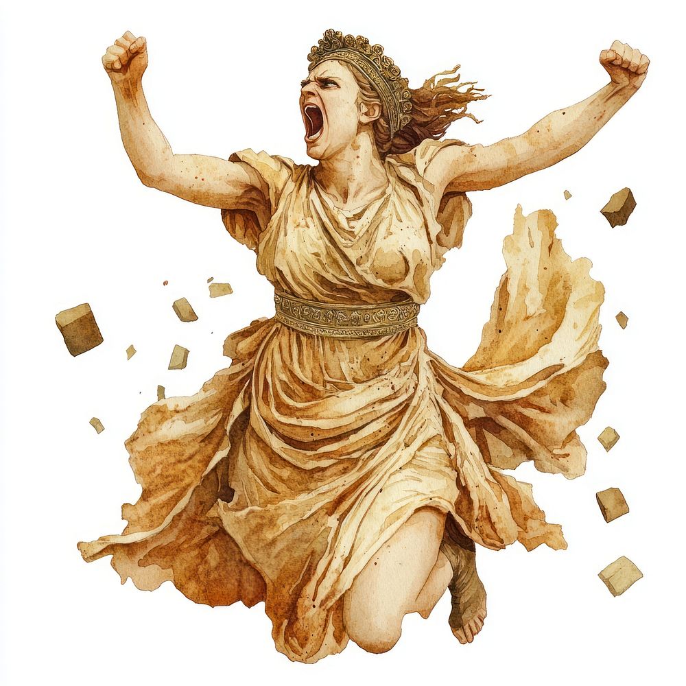 An ancient Greek angry goddess | Free Photo Illustration - rawpixel