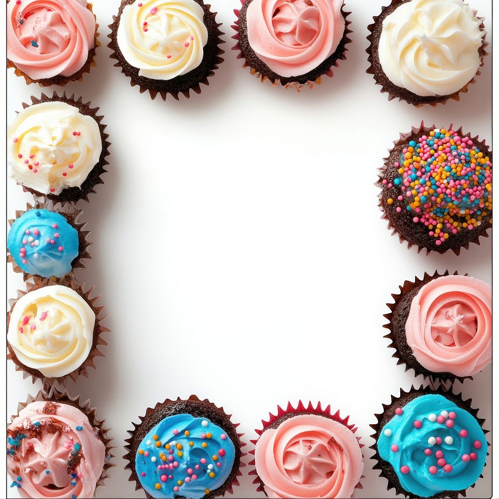 Cupcakes dessert sweets frame. | Free Photo - rawpixel