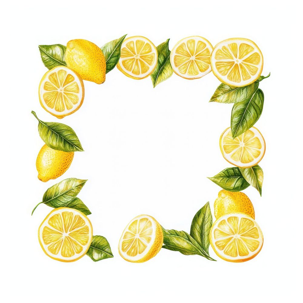 Lemon border fruit frame | Premium Photo Illustration - rawpixel