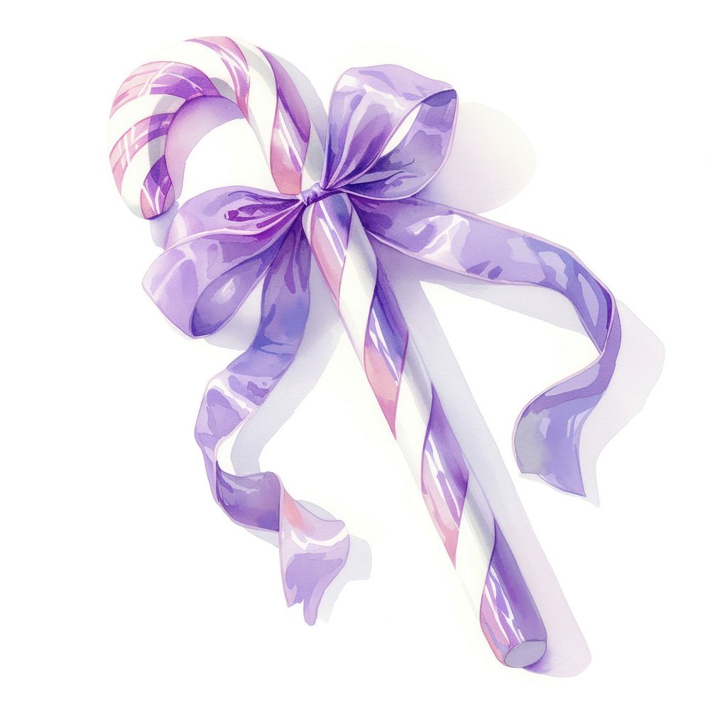 Purple coquette candy cane illustration | Free Photo Illustration ...