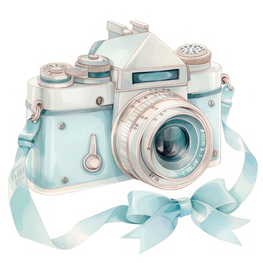 Coquette camera illustration ribbon style. | Free Photo Illustration ...