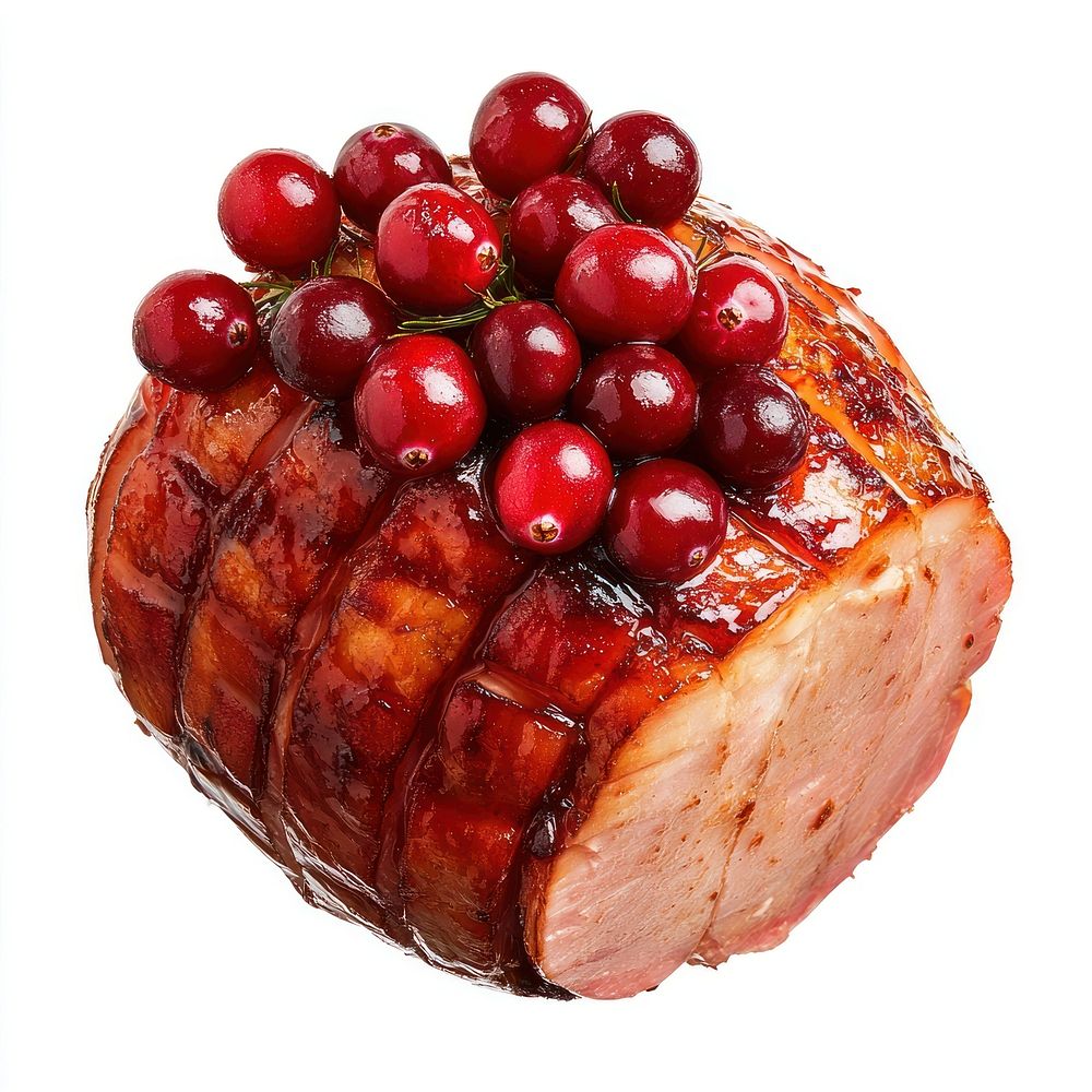 christmas roasted cranberry glazed ham | Free Photo - rawpixel