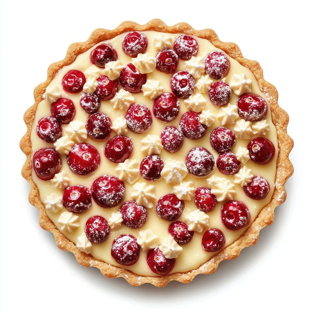 Christmas white chocolate cranberry tart | Free Photo - rawpixel
