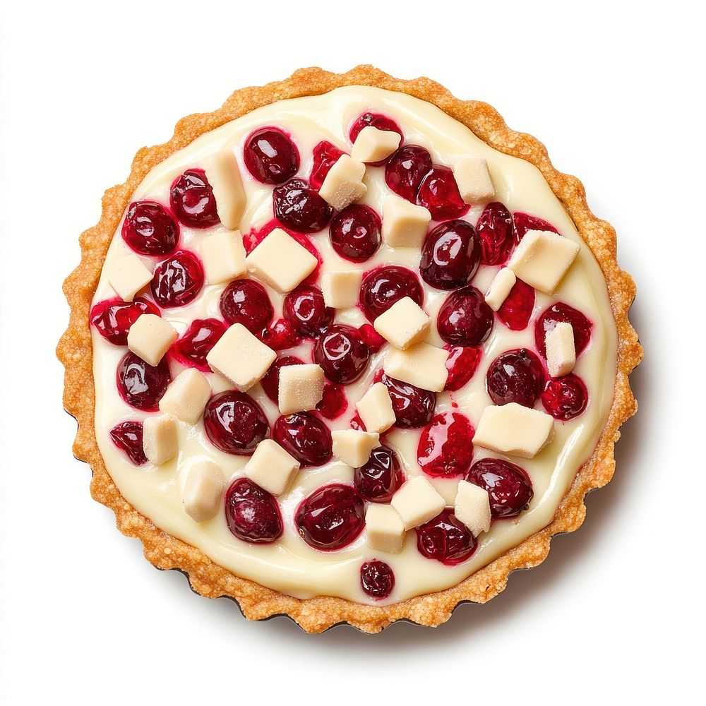 Christmas white chocolate cranberry tart | Free Photo - rawpixel