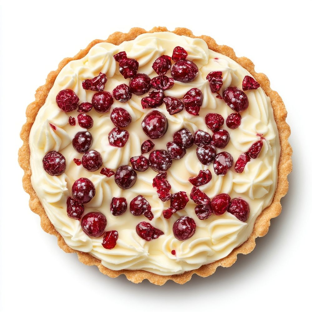 Christmas white chocolate cranberry tart | Free Photo - rawpixel