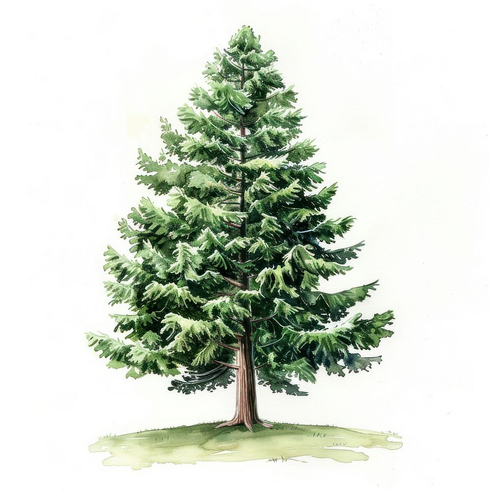 An isolated cedar tree illustration | Free Photo Illustration - rawpixel
