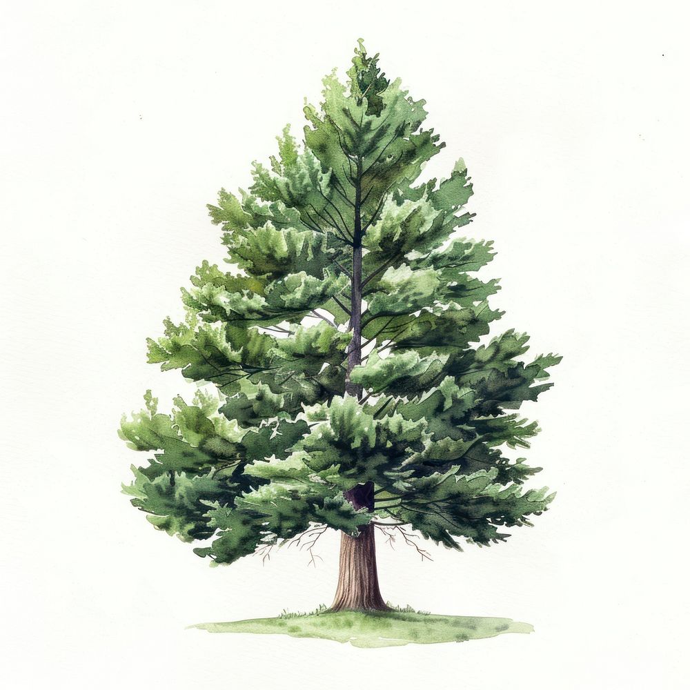 An isolated cedar tree illustration | Free Photo Illustration - rawpixel