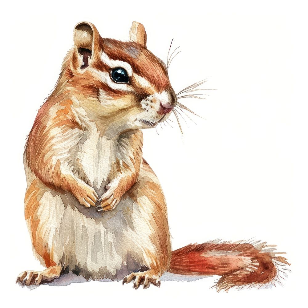An isolated Chipmunk illustration watercolor | Free Photo Illustration ...