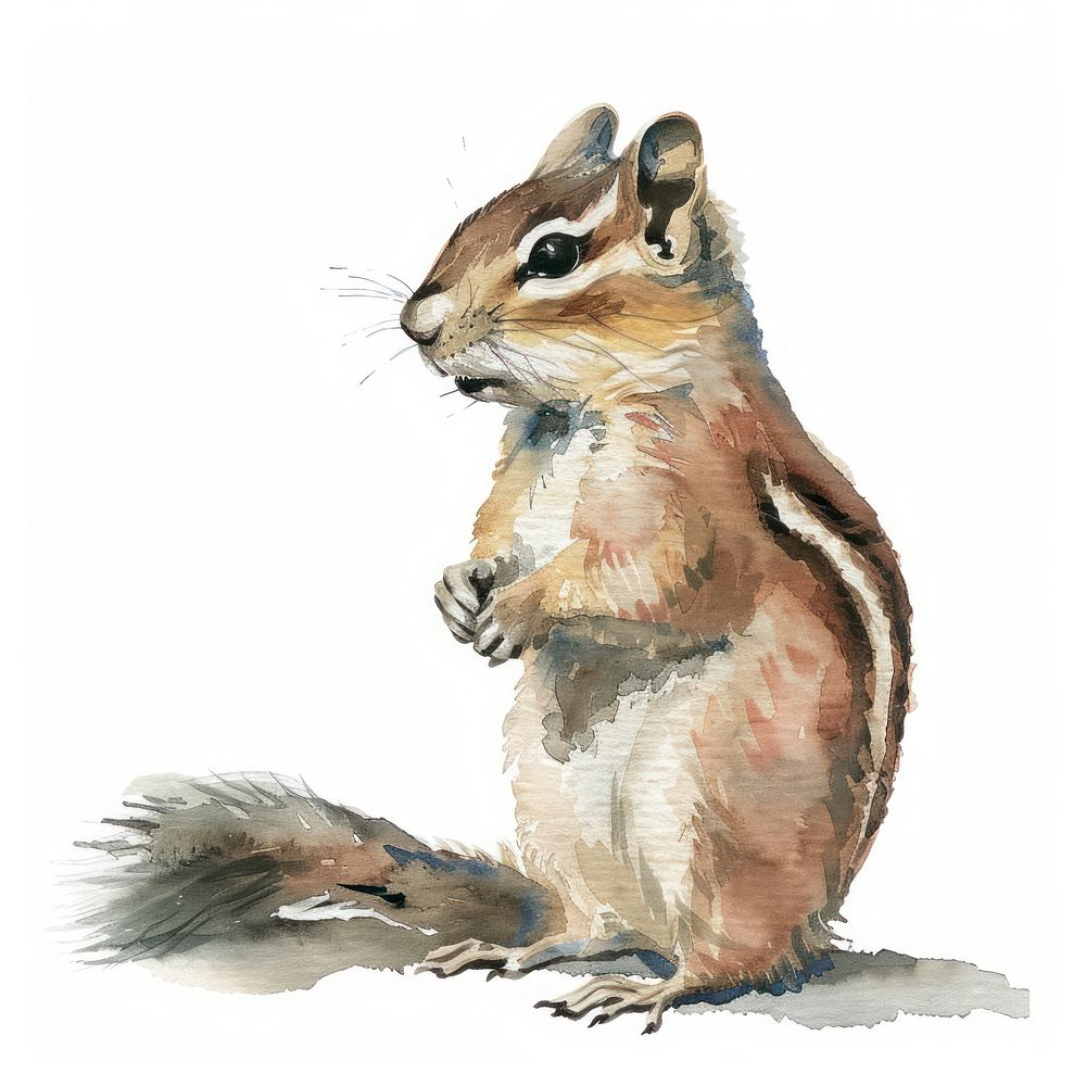 An isolated Chipmunk illustration watercolor | Free Photo Illustration ...
