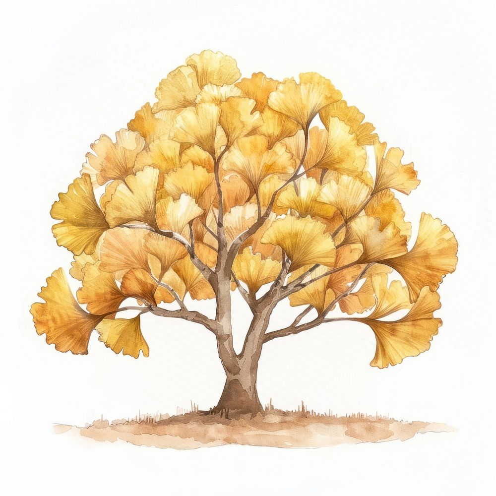 An isolated ginkgo tree art | Free Photo Illustration - rawpixel