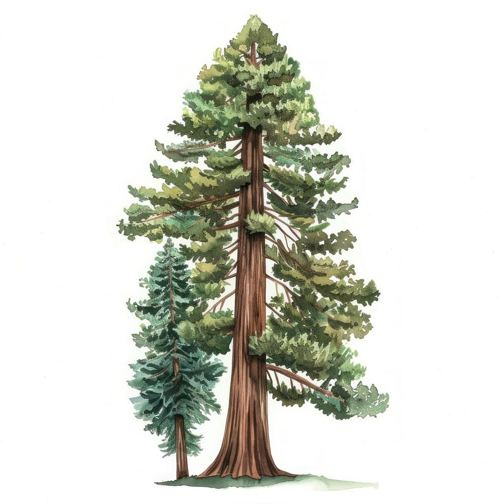 An isolated redwood tree trees | Free Photo Illustration - rawpixel