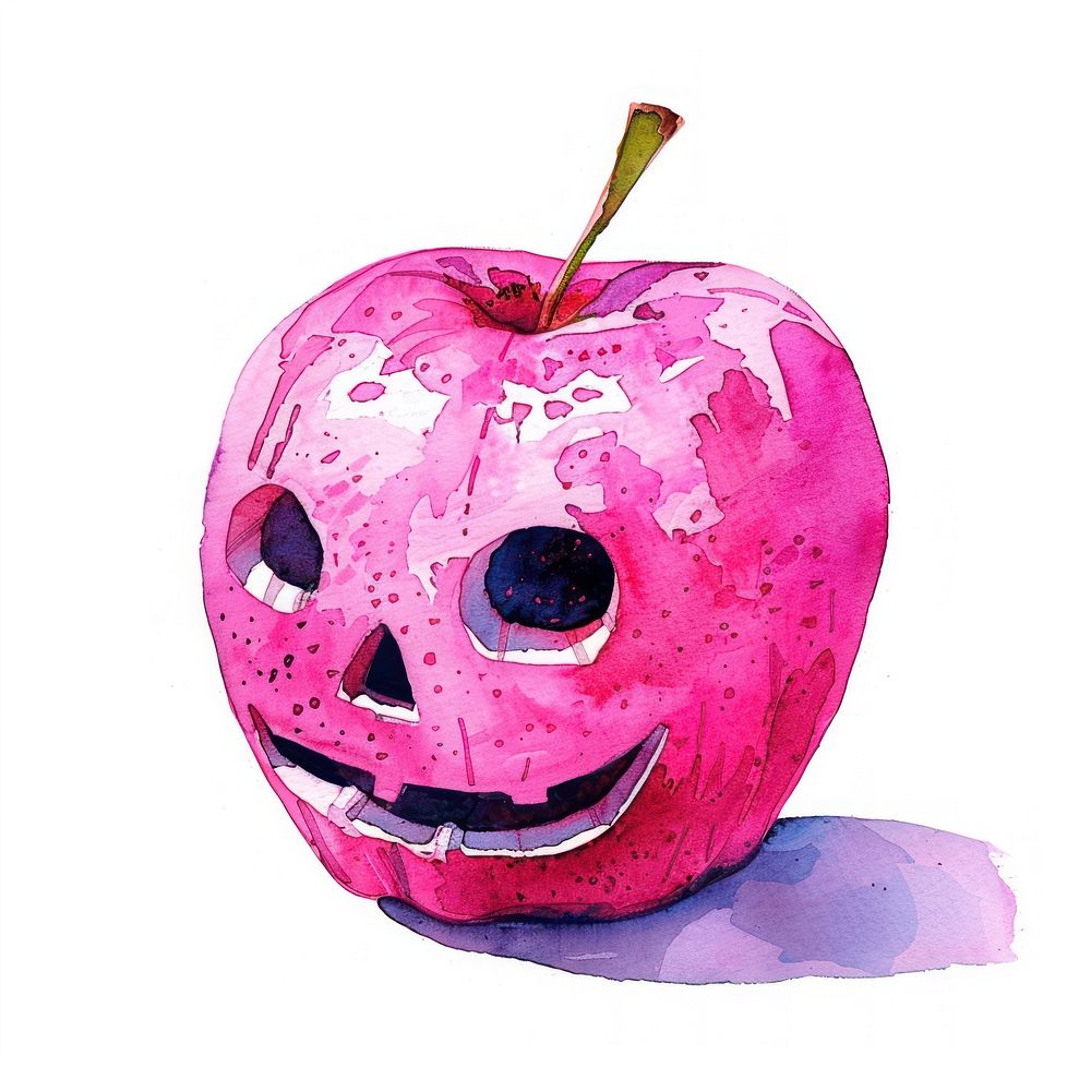 Halloween poisoned apple art illustration | Free Photo Illustration ...