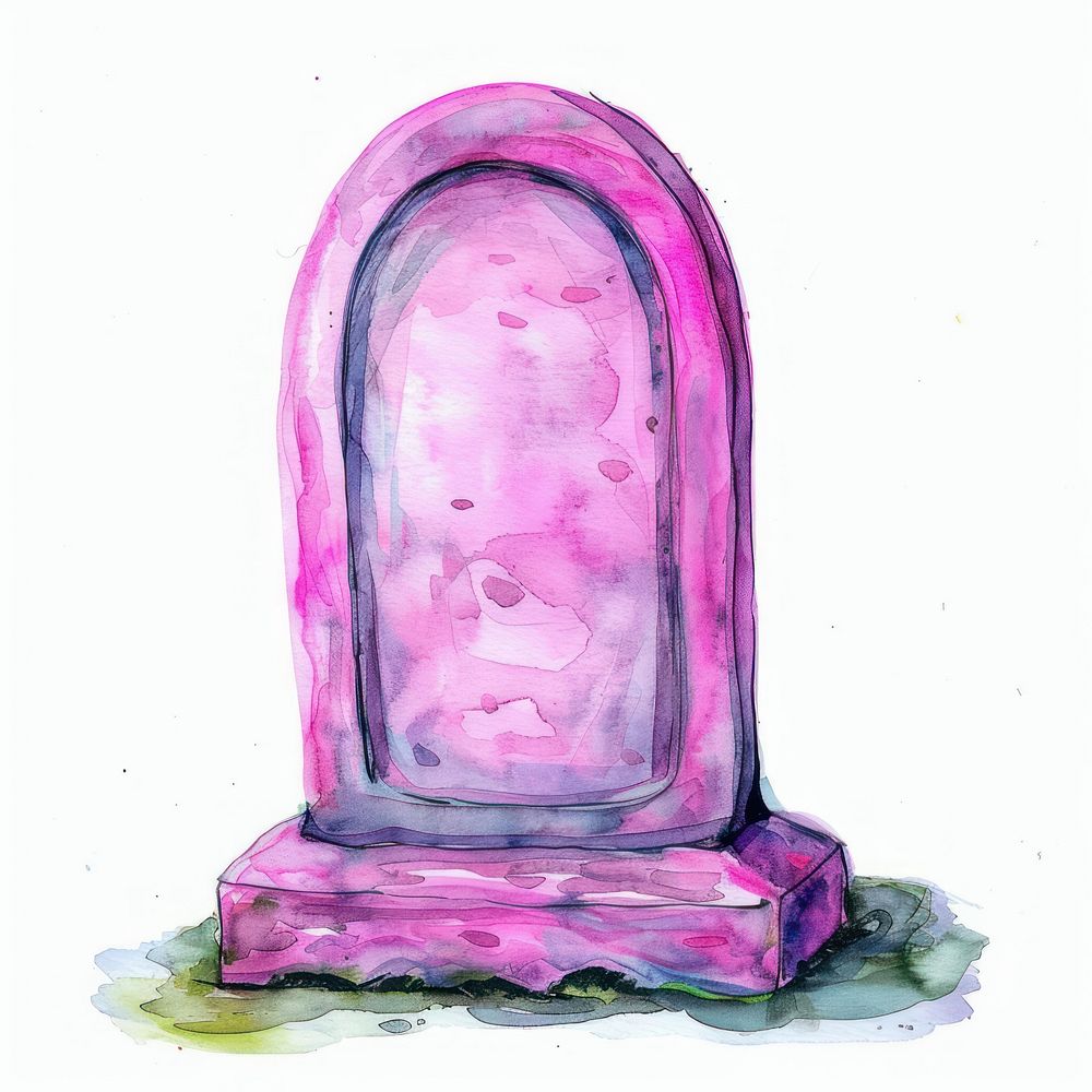 Tombstone art illustration watercolor. | Free Photo Illustration - rawpixel