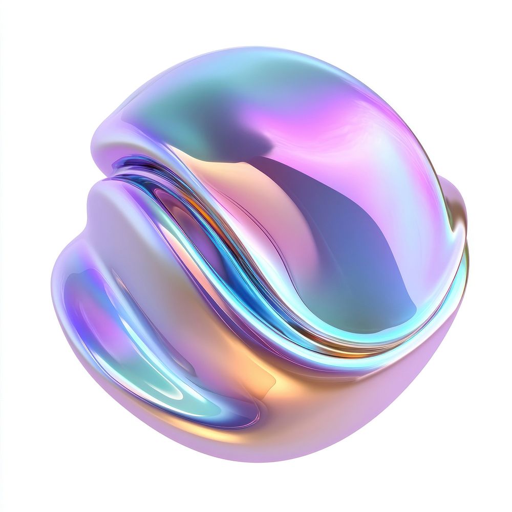 Iridescent simple abstract shape art | Free Photo Illustration - rawpixel