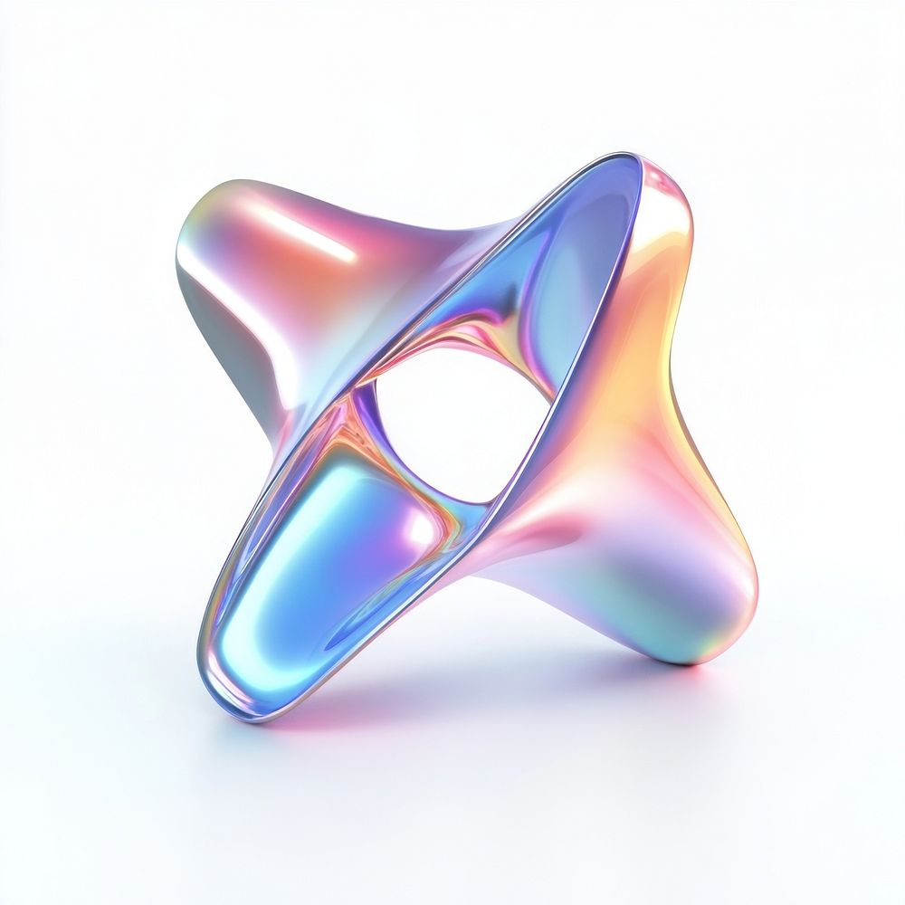 Iridescent simple abstract shape art | Free Photo Illustration - rawpixel