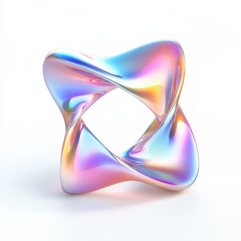 Iridescent simple abstract shape art | Free Photo Illustration - rawpixel