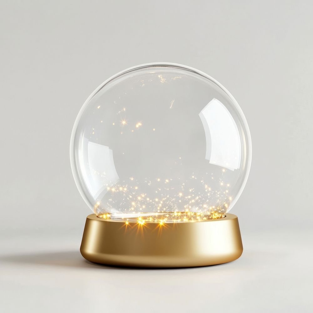 Snow Globe lights crystal glass | Free Photo Illustration - rawpixel