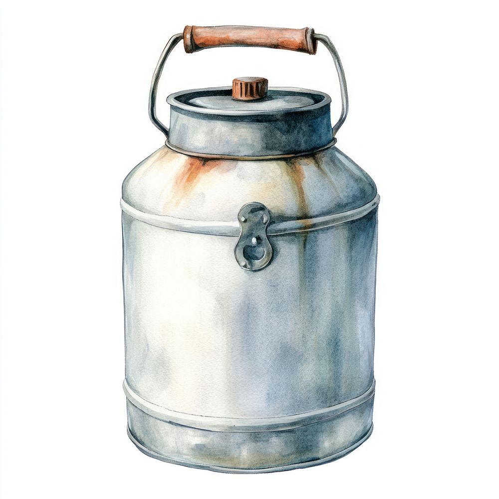 Farm metal milk container illustration | Free Photo Illustration - rawpixel