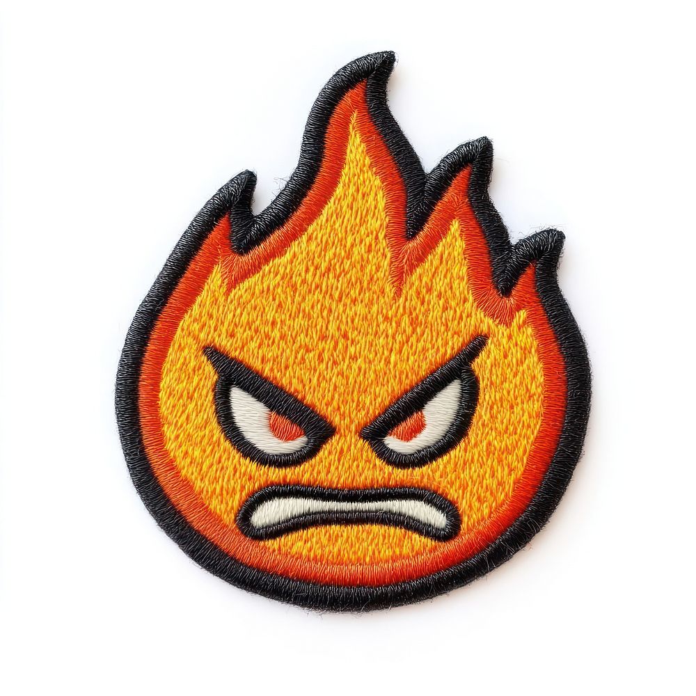 Clothing patch angry fire. | Free Photo - rawpixel