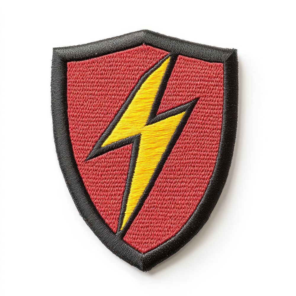 Shield lightning badge patch. | Free Photo - rawpixel