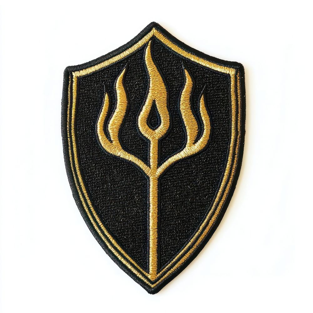Shield fire trident patch background | Free Photo - rawpixel